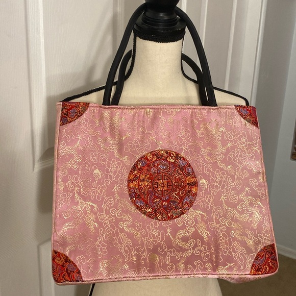 Purse | Bags | Vintage Asian Satin Embroidered Purse | Poshmark
